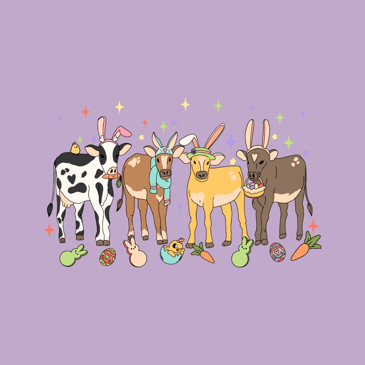 Funny Heifer Easter Cows Bunny SVG - Inspire Uplift