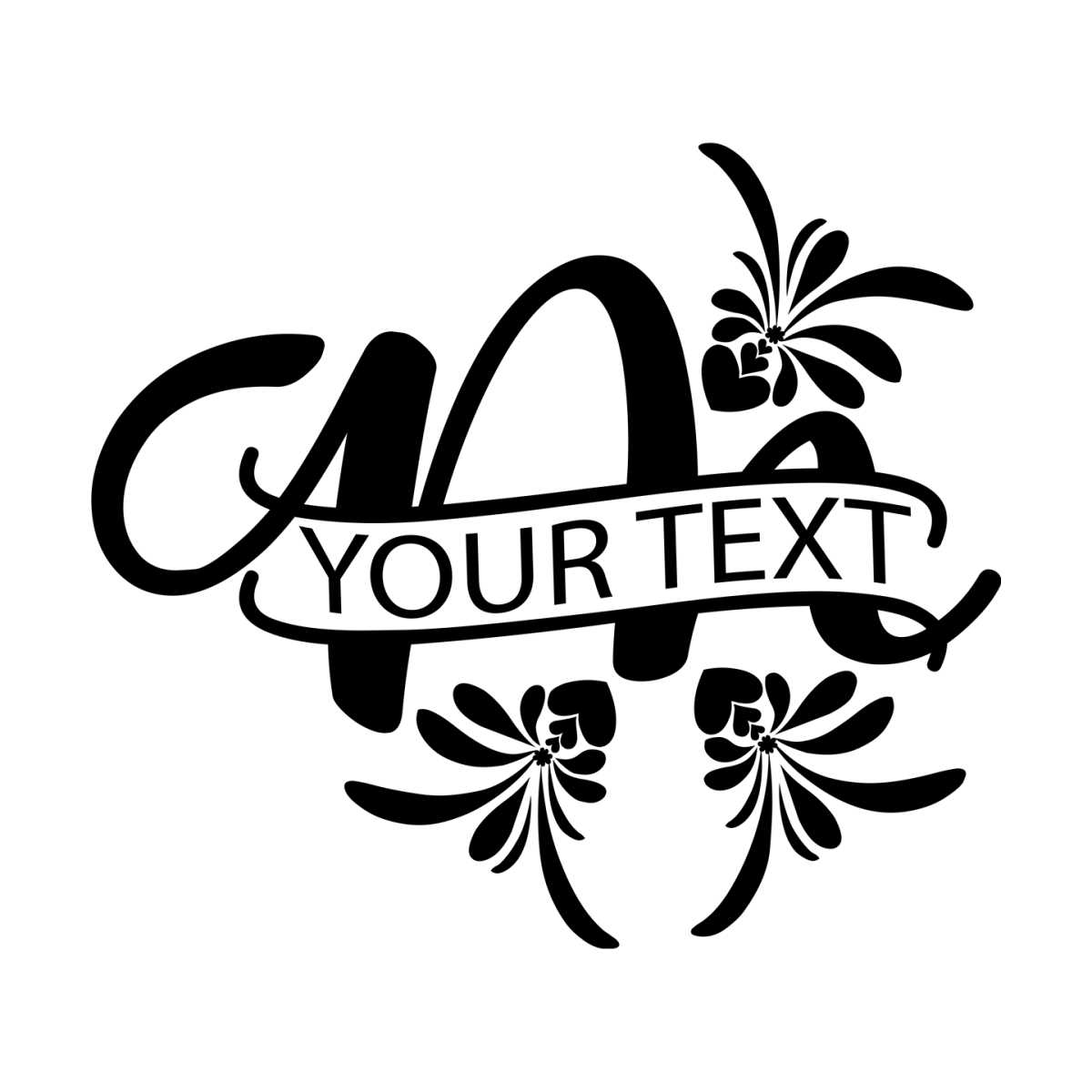 M Split Monogram SVG - Inspire Uplift
