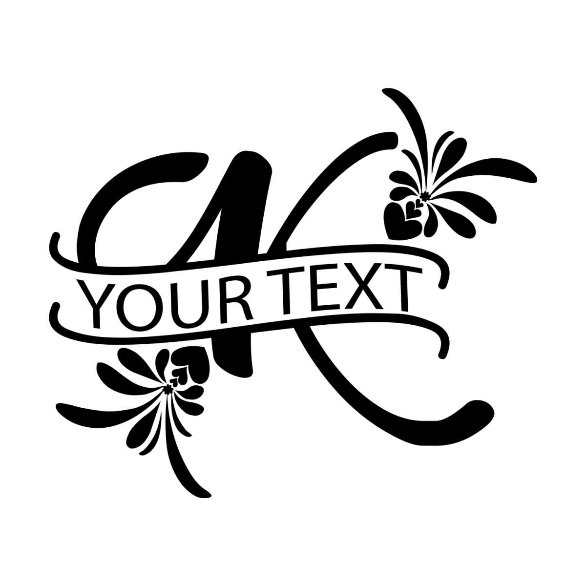 K Split Monogram Svg | Inspire Uplift