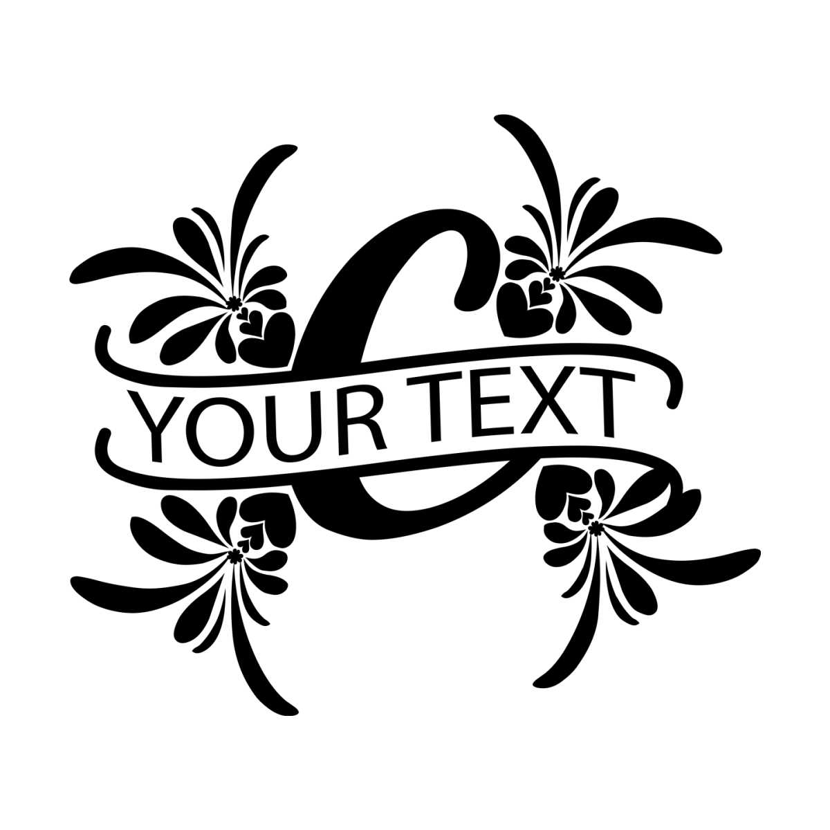 C Split Monogram SVG - Inspire Uplift