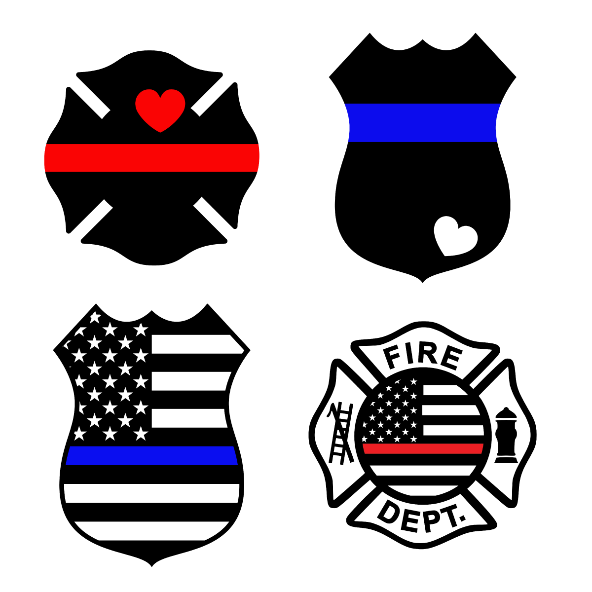 First Responder Badges Svg | Inspire Uplift
