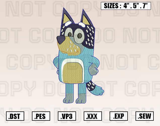 Bluey The Dog Embroidery Design, Cartoon Embroidery Design F | Inspire ...