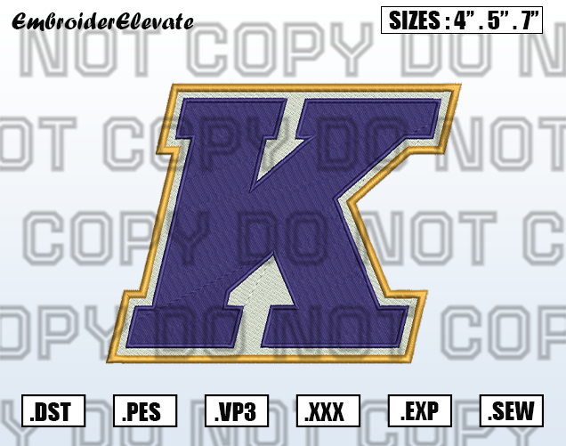 Kent State Golden Flashes Logo Embroidery Designs NCAA Embro | Inspire ...