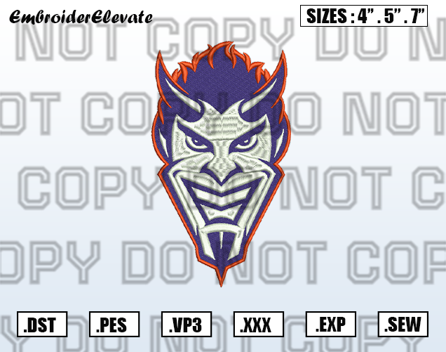 Northwestern State Demons Logos Embroidery Designs,NCAA Embr | Inspire ...