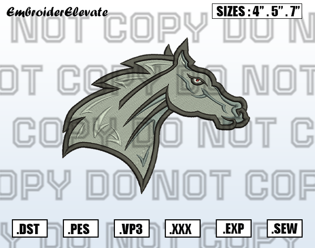 Rider Broncs Logo Embroidery Design,NCAA Embroidery,Logo Spo - Inspire ...