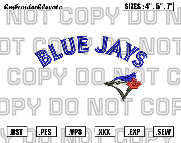 Toronto Blue Jays Jersey Logos Embroidery Designs, MLB Embro | Inspire ...