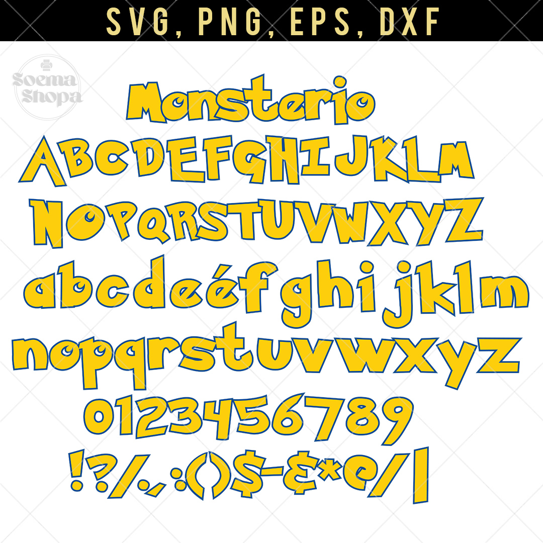 Monster Pocket Font SVG Clipart, Pokemon SVG font, Monster F | Inspire ...