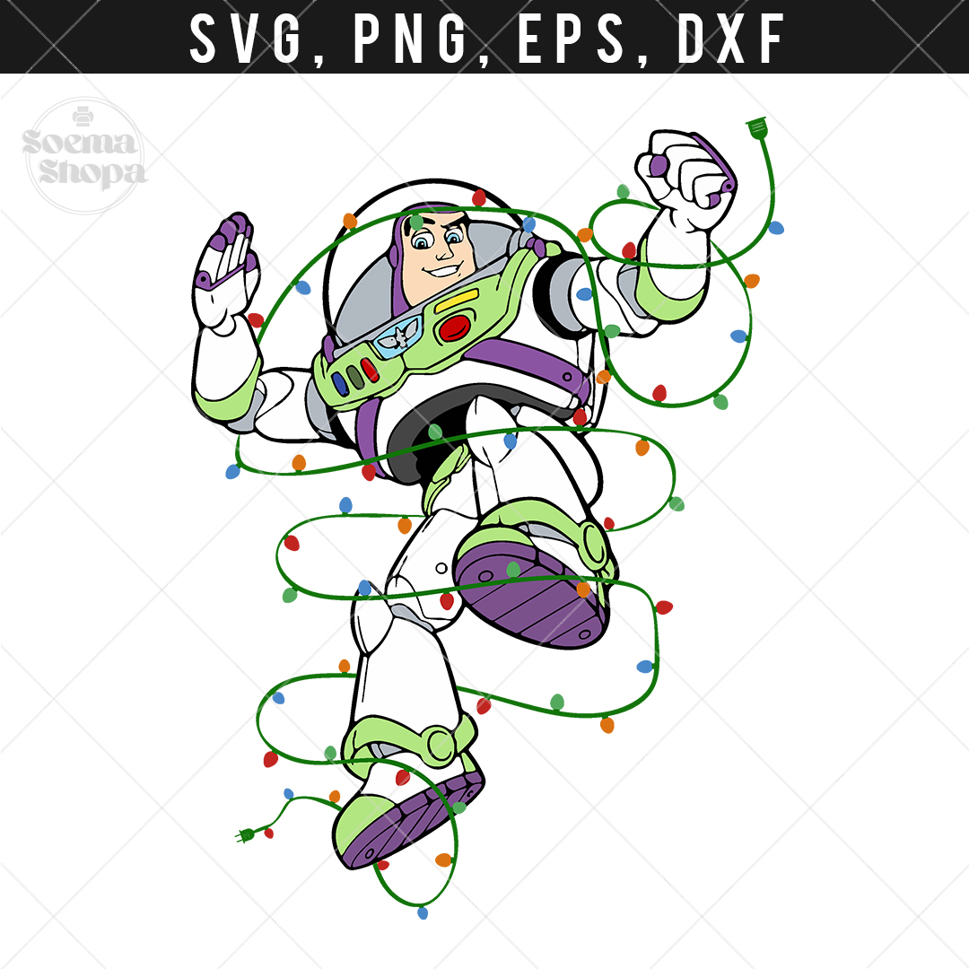 Buzz Christmas SVG Clipart, Toy Story SVG, Toy Lightyear SVG | Inspire ...