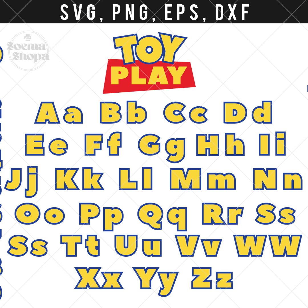 Toy Font SVG Clipart, Play SVG font, Story Font Tshirt, Comp | Inspire ...