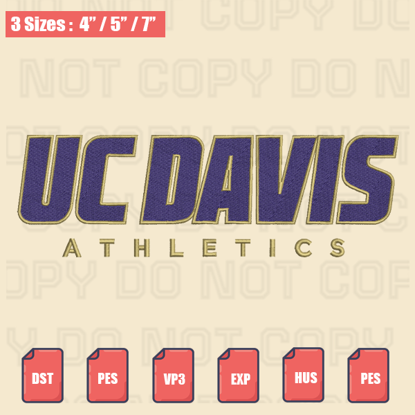 California Davis Aggies Logos Embroidery Design File, Ncaa E | Inspire ...