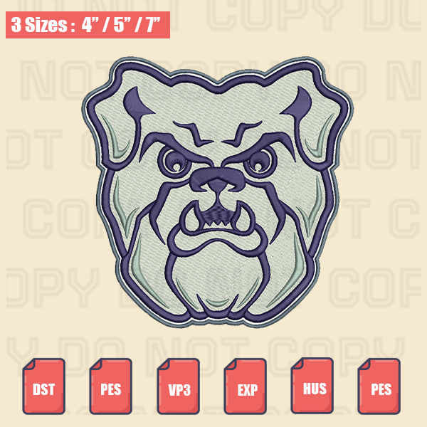 Butler Bulldogs Logos Embroidery Design File, Ncaa Embroider | Inspire ...