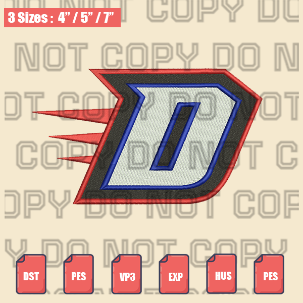 DePaul Blue Demons Logo Embroidery Files, NCAA Embroidery De | Inspire ...