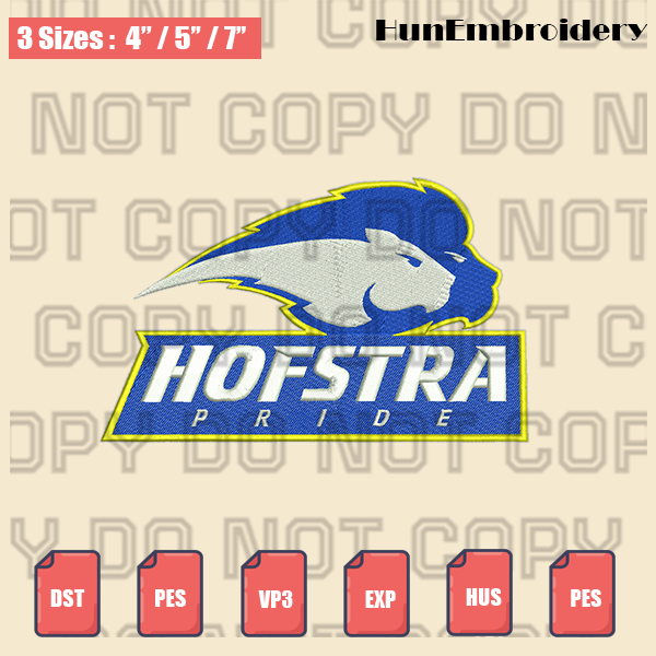 Hofstra Pride Logo Embroidery Files, NCAA Embroidery Designs | Inspire ...