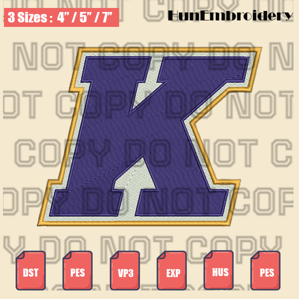 Kent State Golden Flashes Logo Embroidery Files, NCAA Embroi | Inspire ...