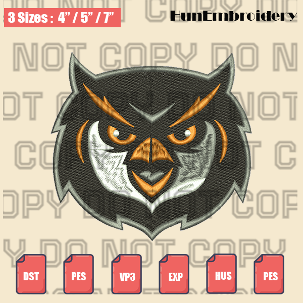 Kennesaw State Owls Logos Embroidery Files, NCAA Embroidery | Inspire ...