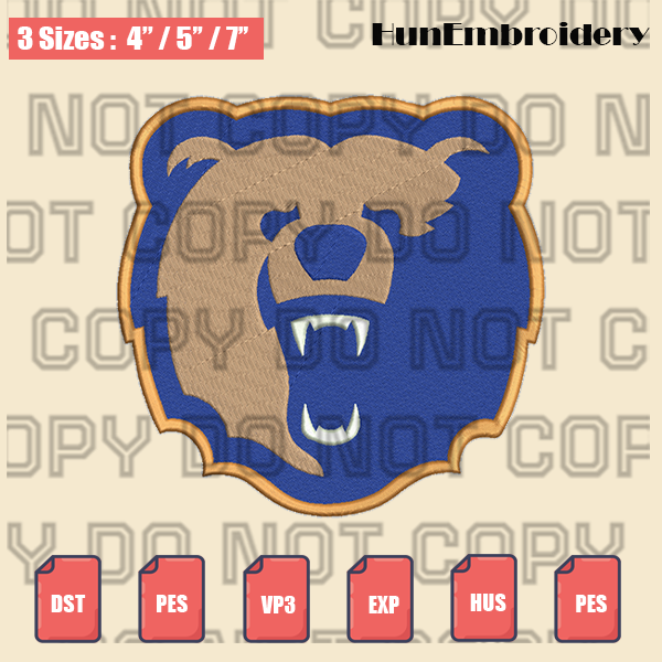 Morgan State Bears Logos Embroidery Files, NCAA Embroidery D | Inspire ...