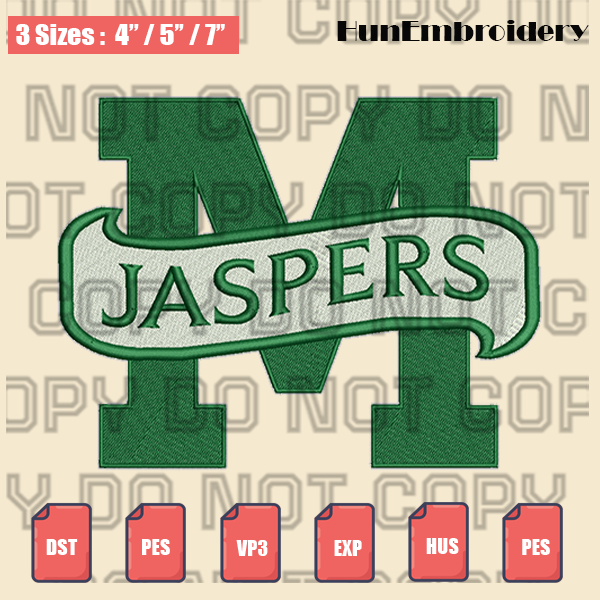 Manhattan Jaspers Logo Embroidery Files, NCAA Embroidery Des | Inspire ...