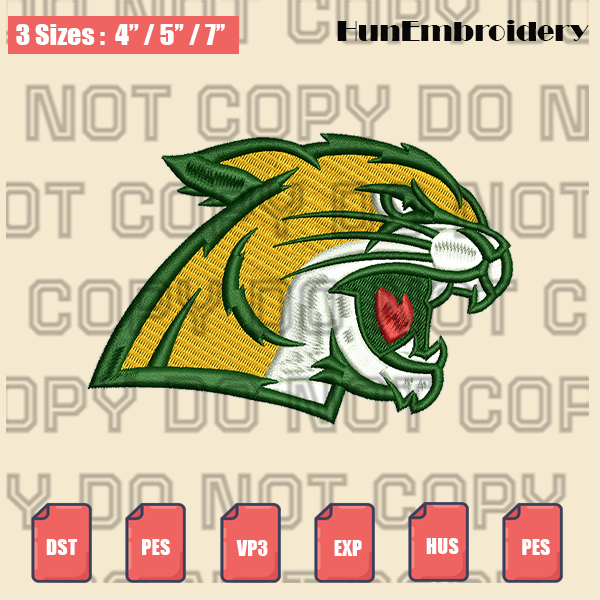 Northern Michigan Wildcats Logos Embroidery Files, NCAA Embr | Inspire ...