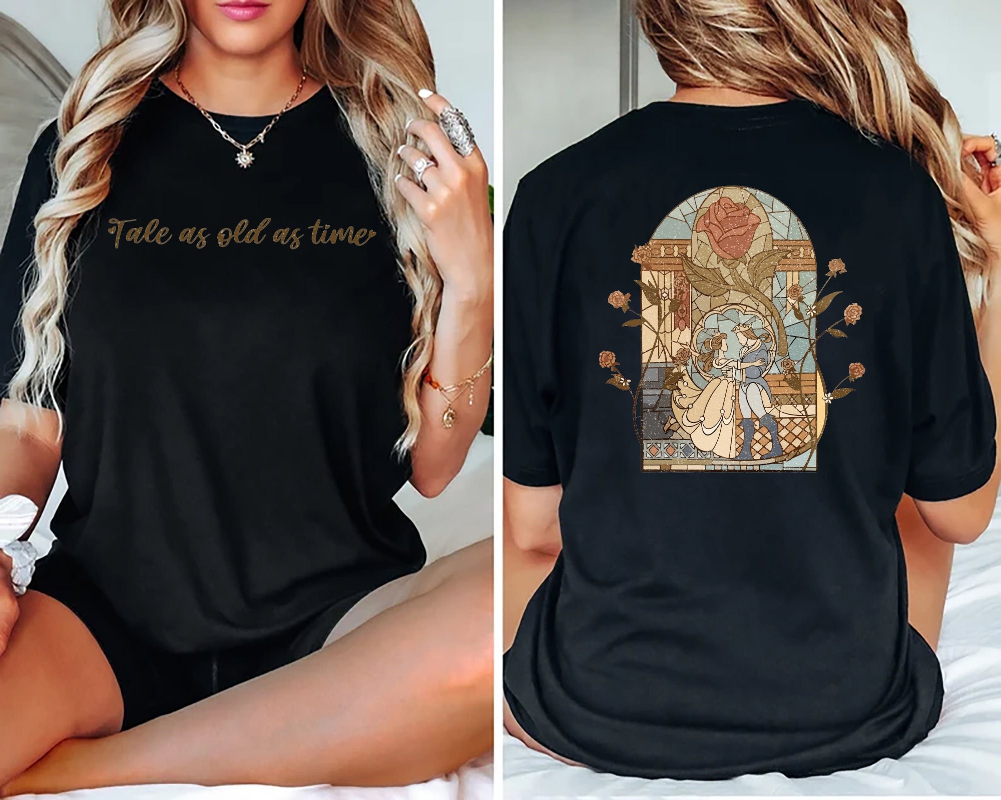 Vintage Tale as Old as Time Back and Front Shirt, Retro Beau - Inspire ...