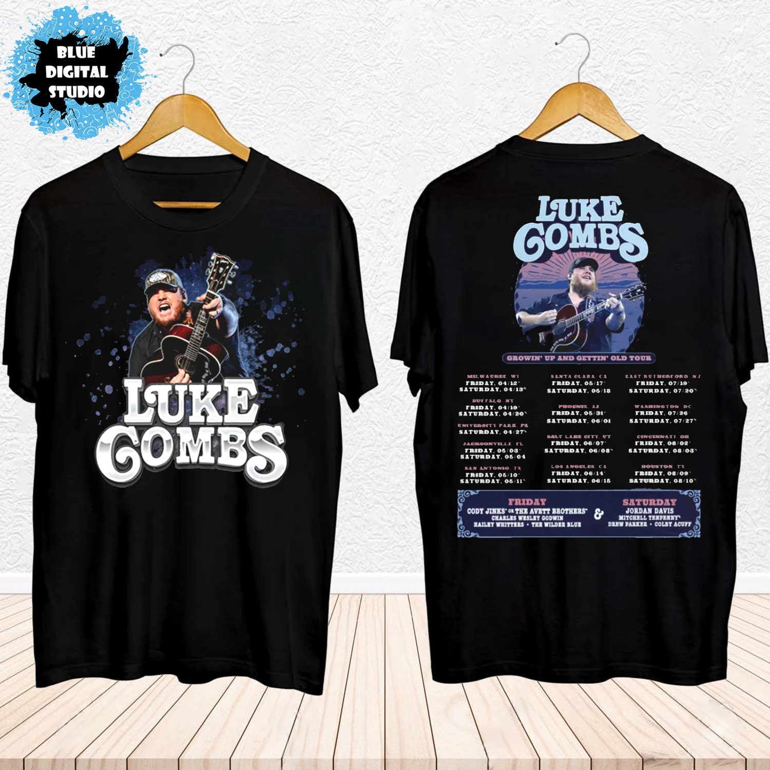 Luke Combs 2024 Tour Growing Up and Getting Old T-Shirt, Luk | Inspire ...