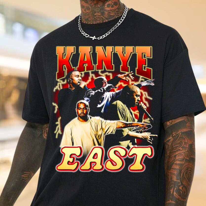 Vintage 90s Kanye East Graphic T-Shirt Funny Meme Kanye East - Inspire ...