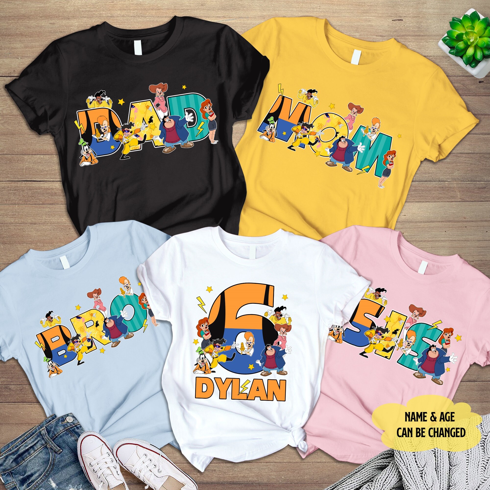 A Goofy Movie Birthday Shirt Goofy, Roxanne, Powerline, Max | Inspire ...