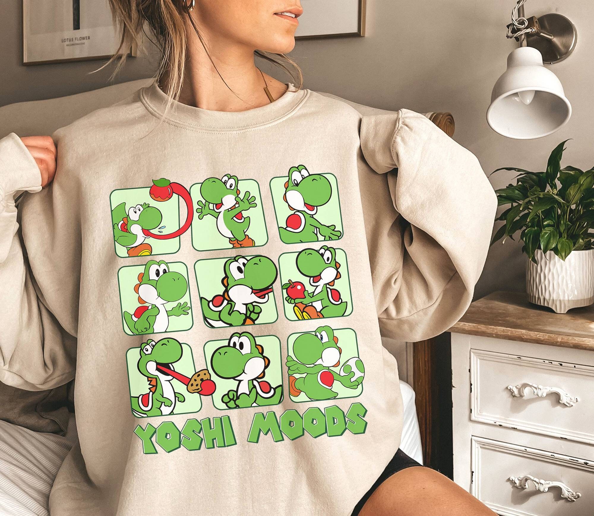 Cute Yoshi Moods Shirt Super Mario Yoshi T-shirt Super Mari | Inspire ...