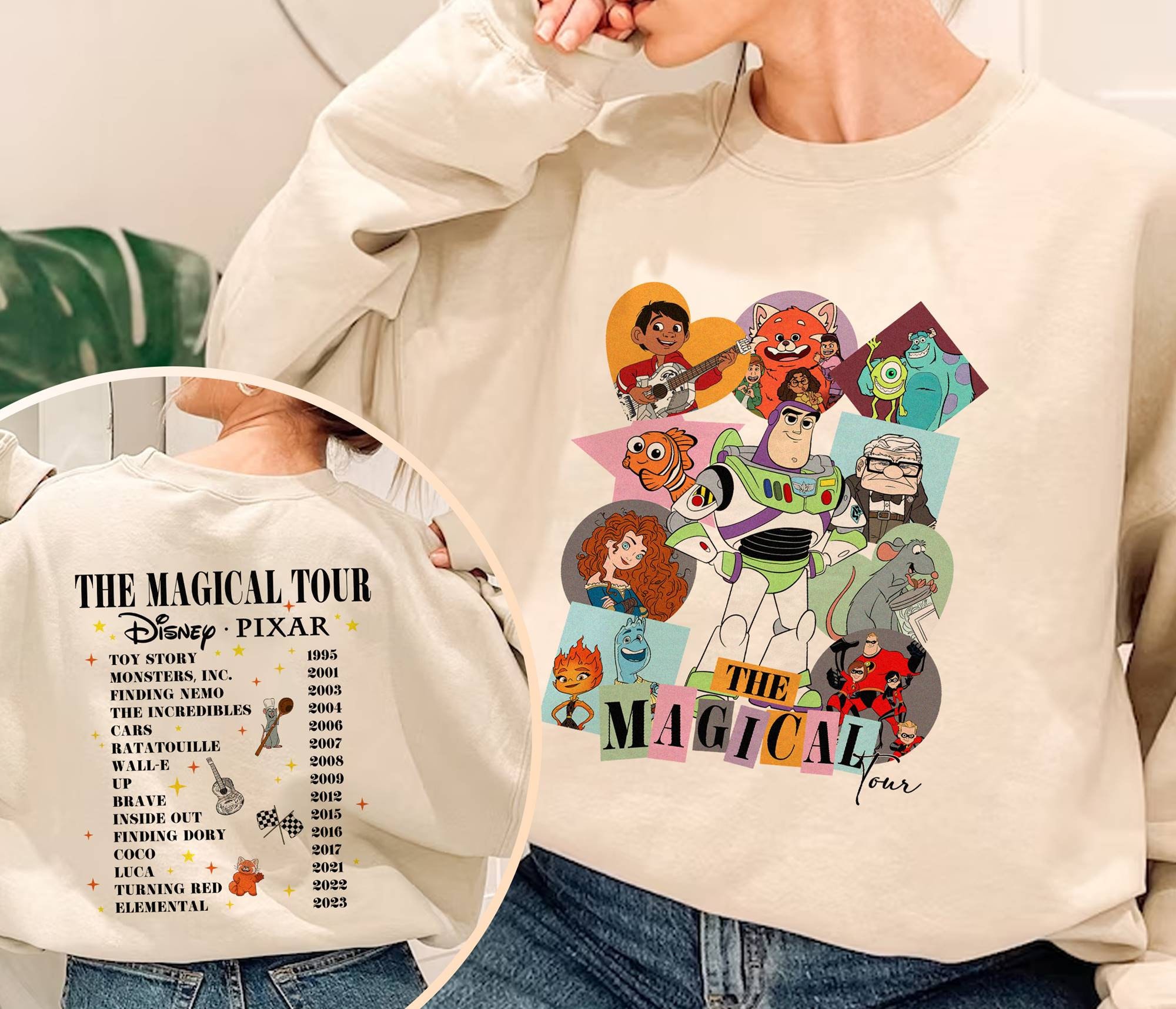 Pixar Magical Tour Shirt Pixar Characters Concert Music Shi | Inspire ...