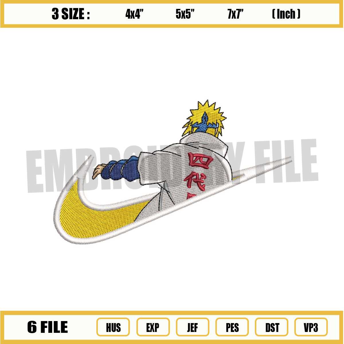 Minato Naruto Embroidery Design Png | Inspire Uplift