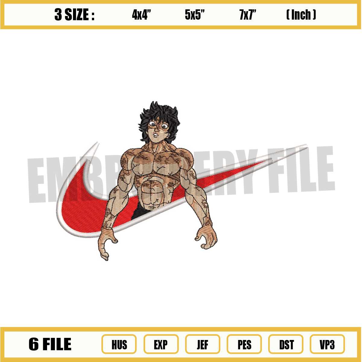 Hanma Baki Embroidery Design Png | Inspire Uplift