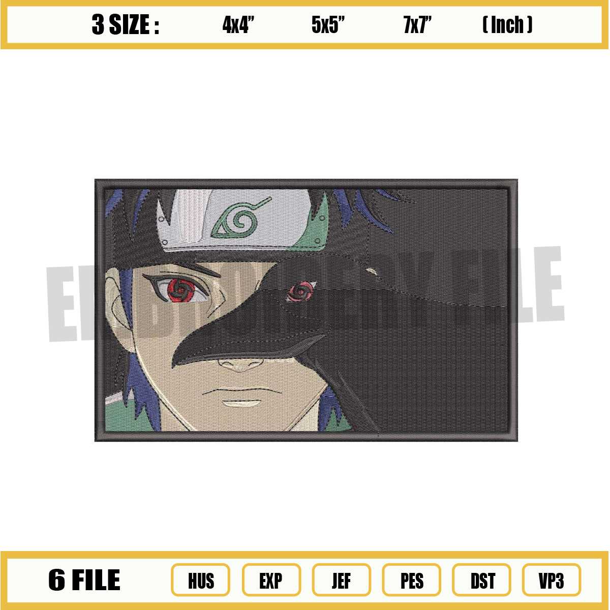 Shisui Uchiha and Crow Anime Embroidery Design png | Inspire Uplift