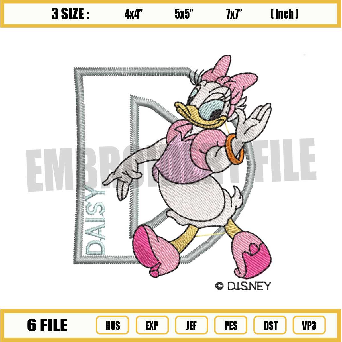 Daisy Girl Embroidery Design Png - Inspire Uplift