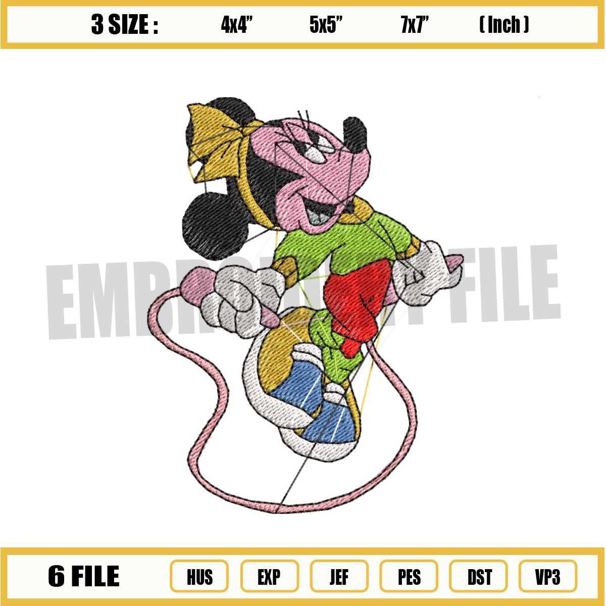 Minnie Mouse Playing Sport Embroidery ,png | Inspire Uplift