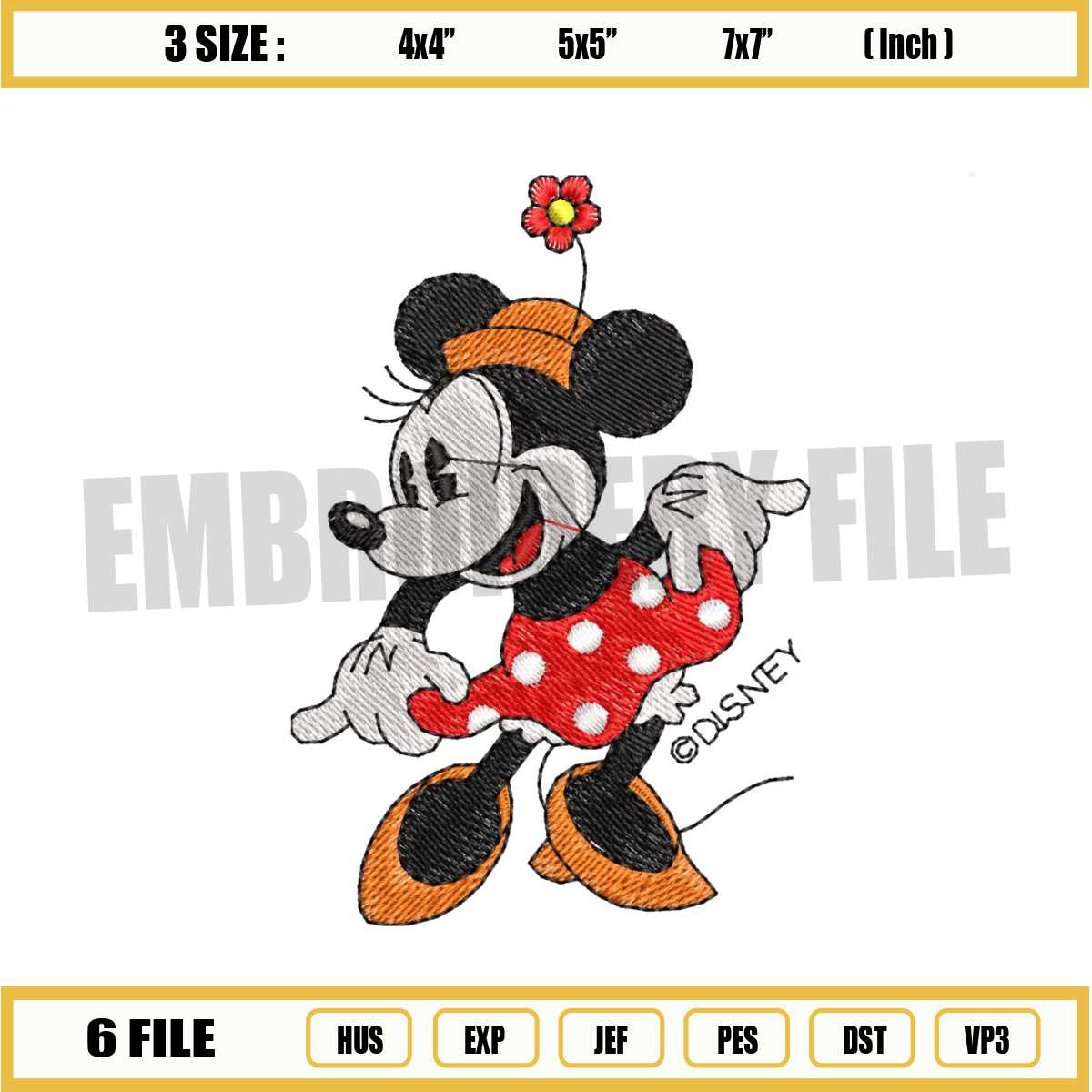 Embroidery Minnie Design Disney ,png | Inspire Uplift