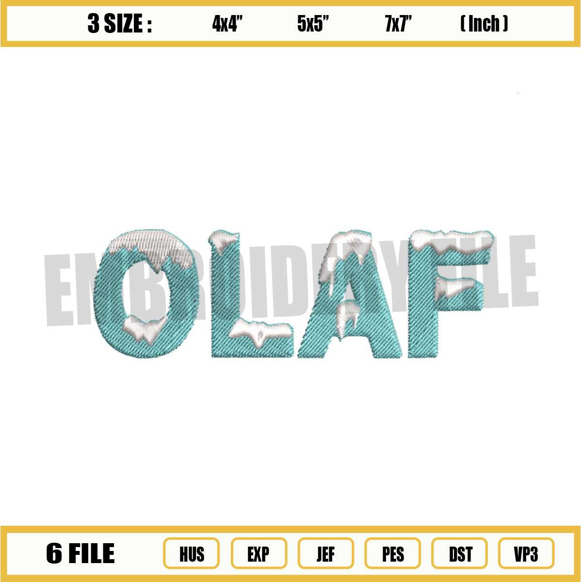 Olaf Logo Frozen Embroidery Png | Inspire Uplift