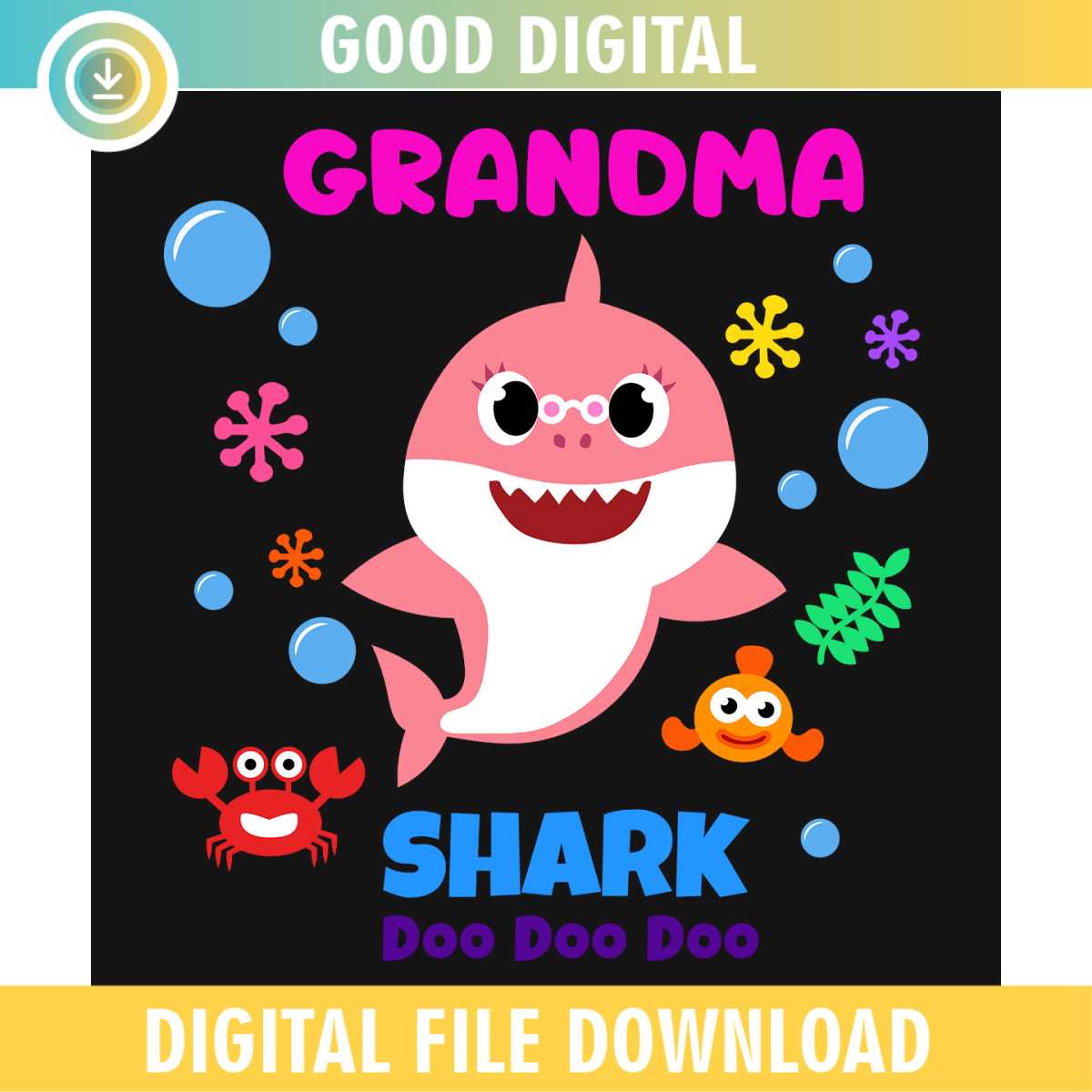 Grandma Baby Shark Doo Doo SVG | Inspire Uplift