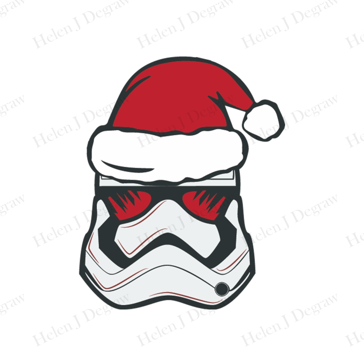 Santa Hat Stormtrooper Vector, Star Wars Stormtrooper SVG, S | Inspire ...