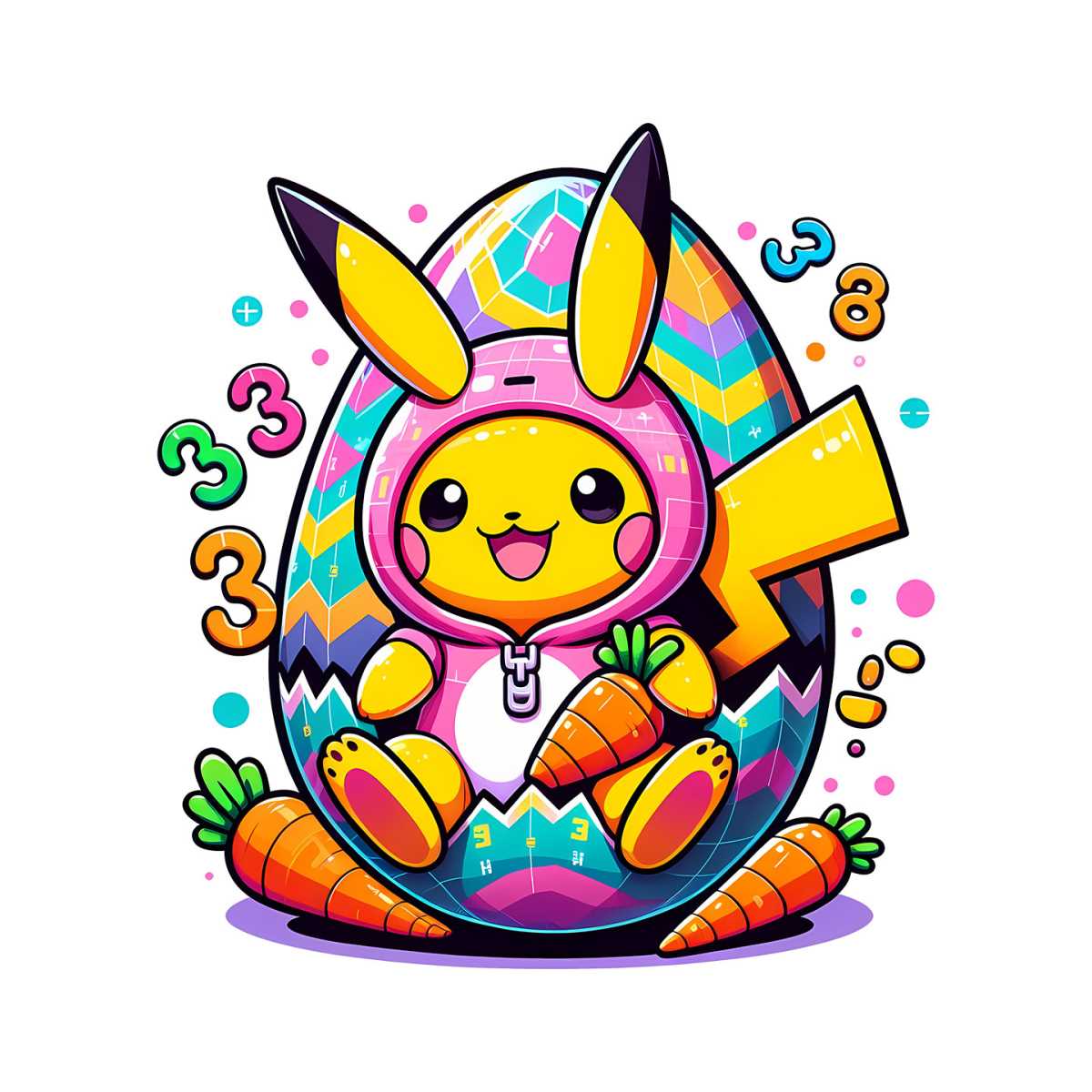 Pikachu Easter Egg Digital Download File - Inspire Uplift