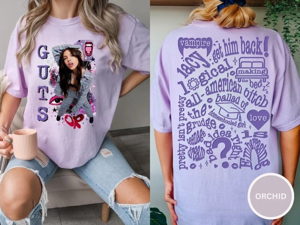 Olivia Rodrigo Guts Tour Track List Shirt, Guts Tour Sweatsh | Inspire ...