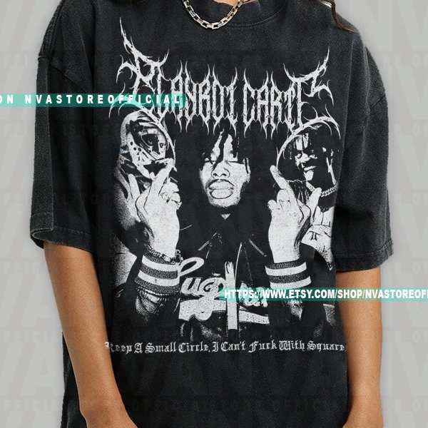 Limited Playboi Carti Black Metal T-shirt, Metal T-Shirt, Bl - Inspire ...