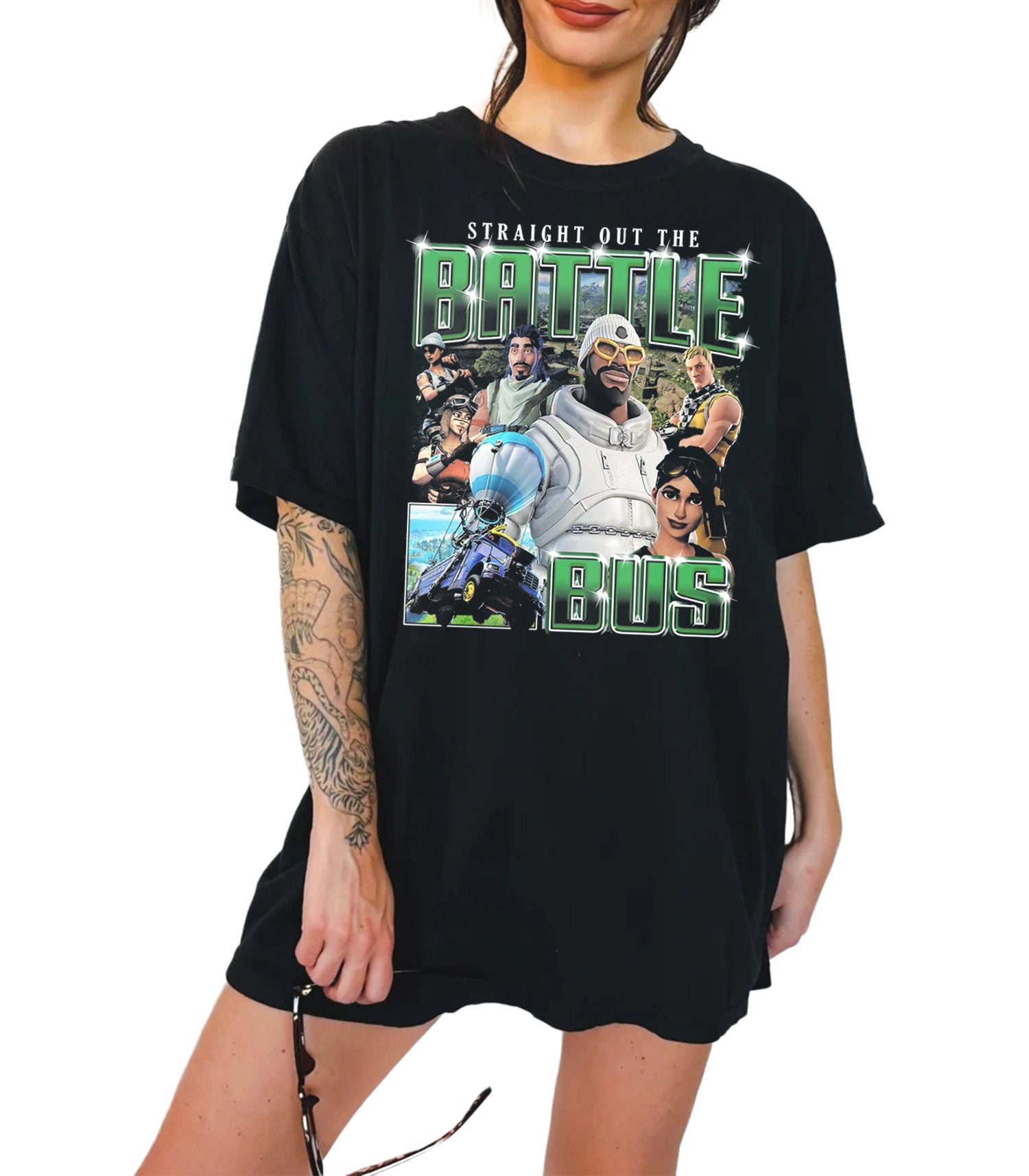 Retro Straight Out The Battle Bus, Fort Battle Royale F-nite | Inspire ...