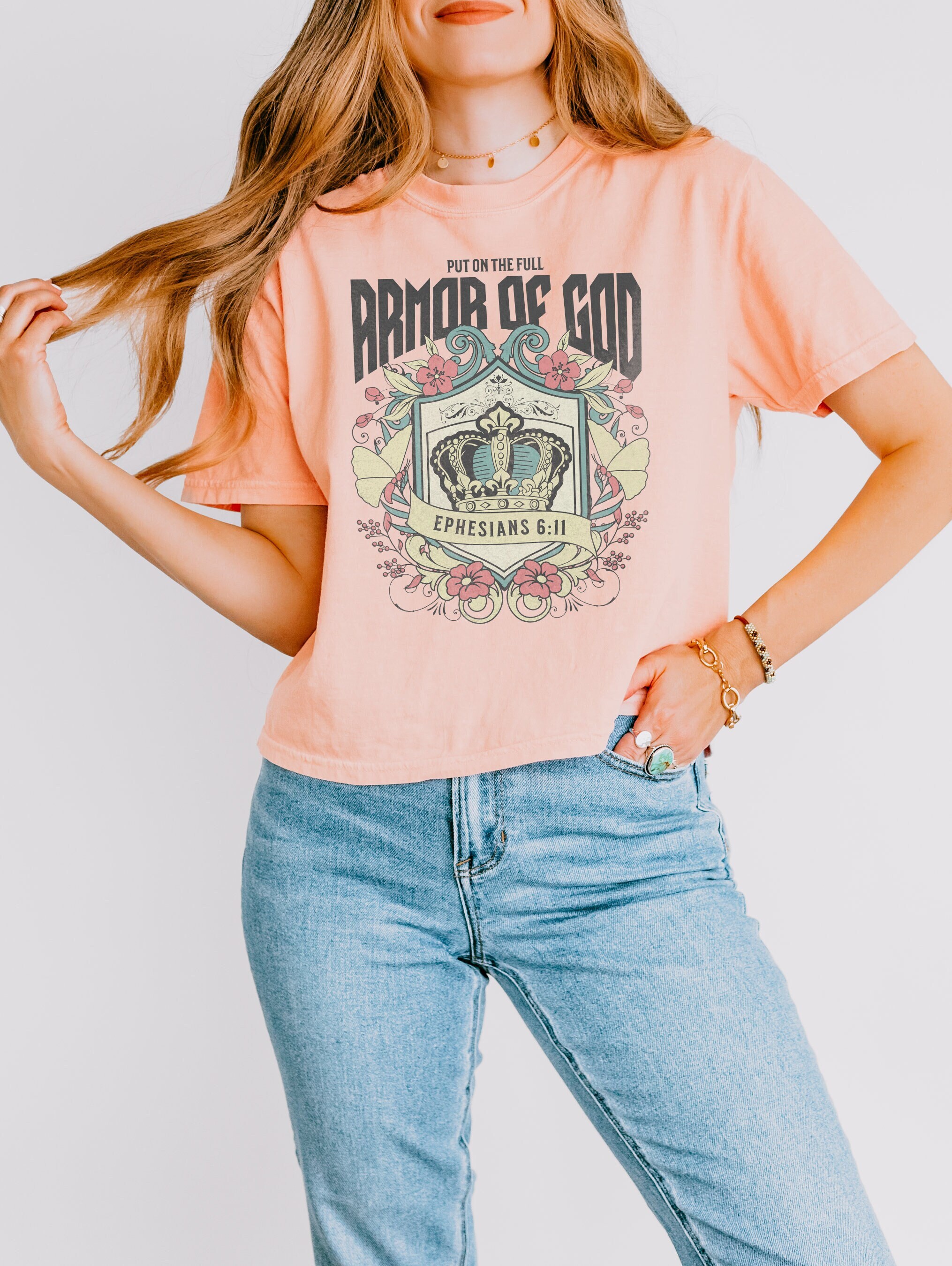 Boho Christian Shirts Armor of God Cotton Shirt Christian TS - Inspire ...