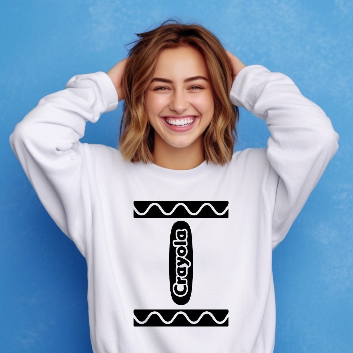 Crayon Sweatshirt, Funny Costume, Crayola Sweat, Gift for Te | Inspire ...