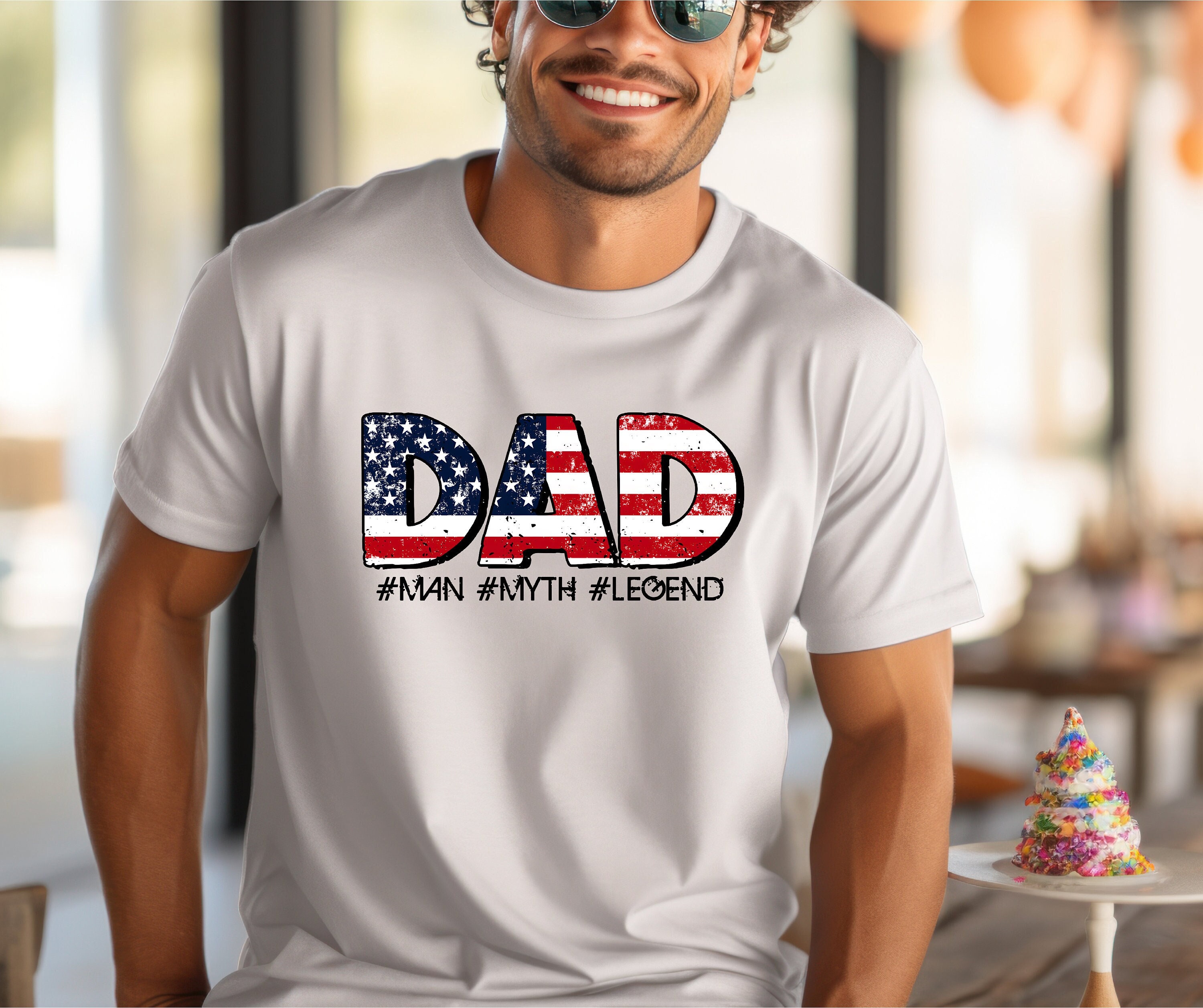 Fathers Day Shirt, USA Flag Dad Gift,Dad Shirt, Dad Gift T- - Inspire ...