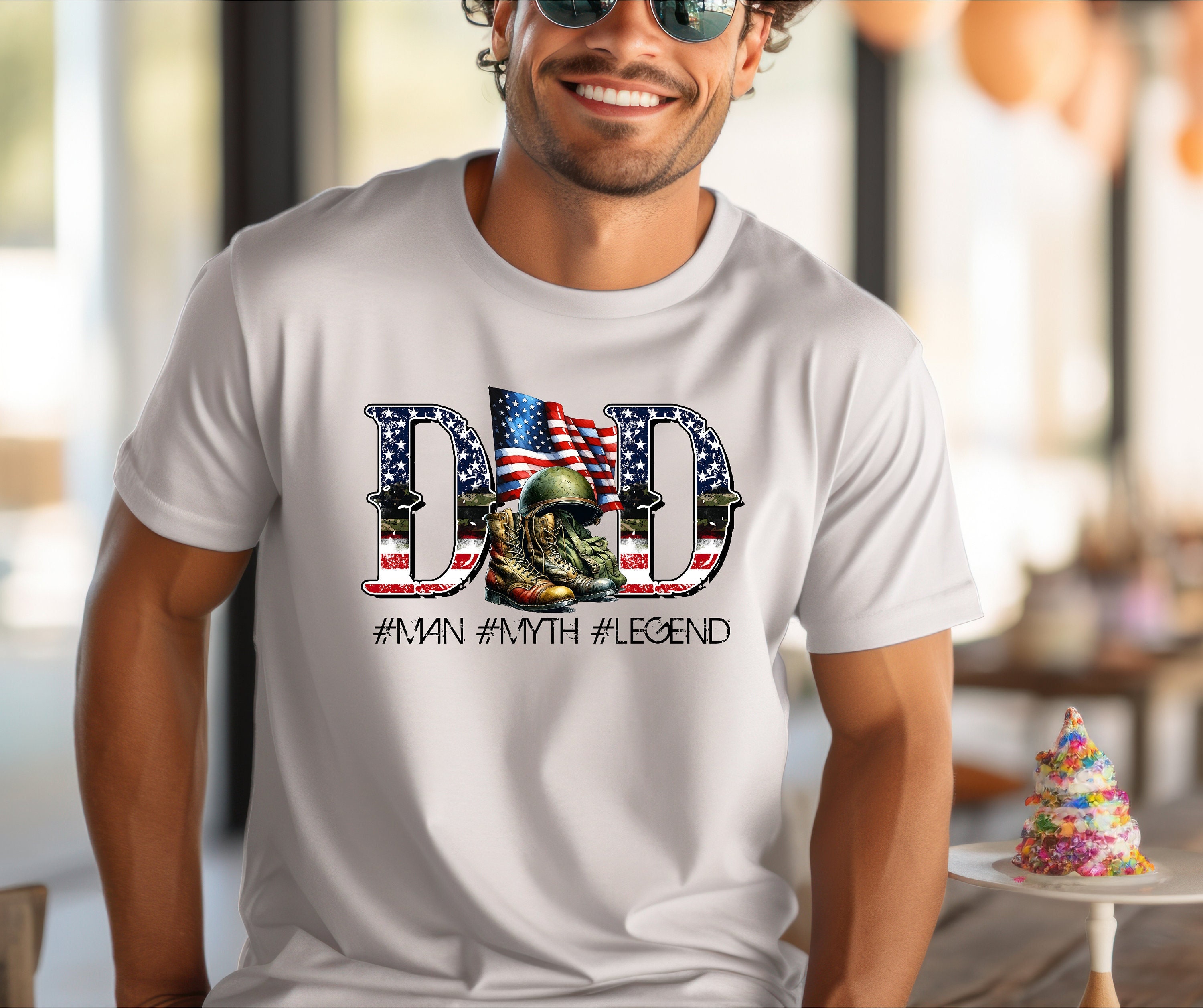 Patriotic Dad Shirt, Fathers Day Shirt, USA Flag Dad Gift,D | Inspire ...