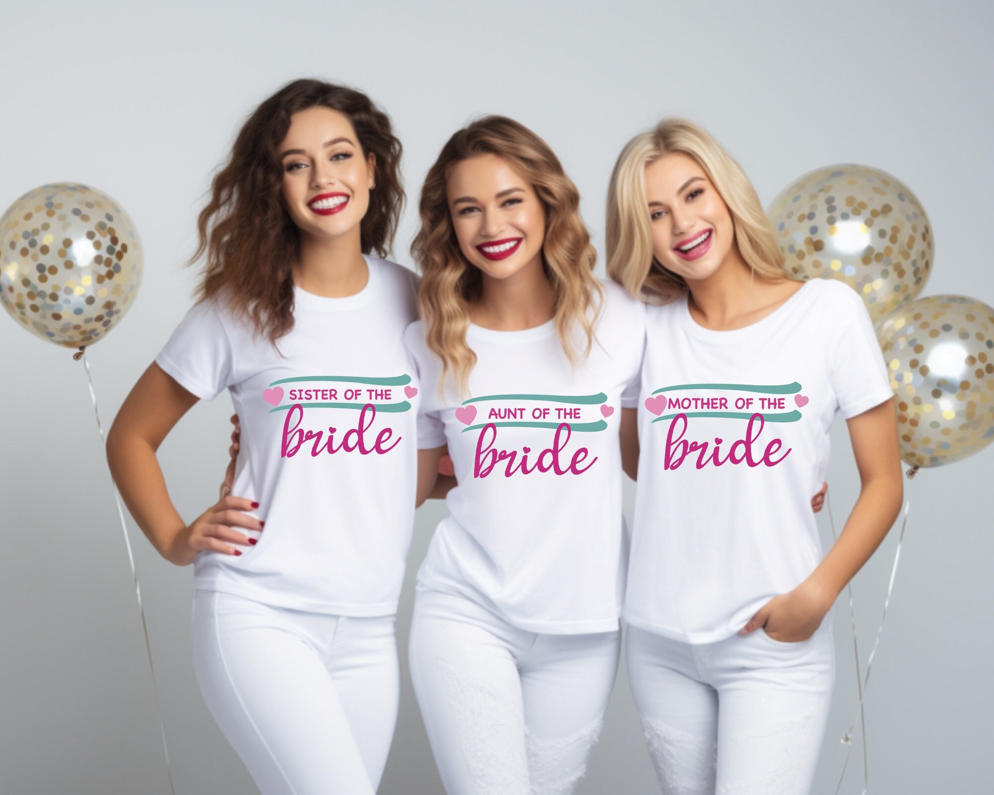 Sister of the Bride T-Shirt, Mother Of The Bride V-Neck Shir | Inspire ...