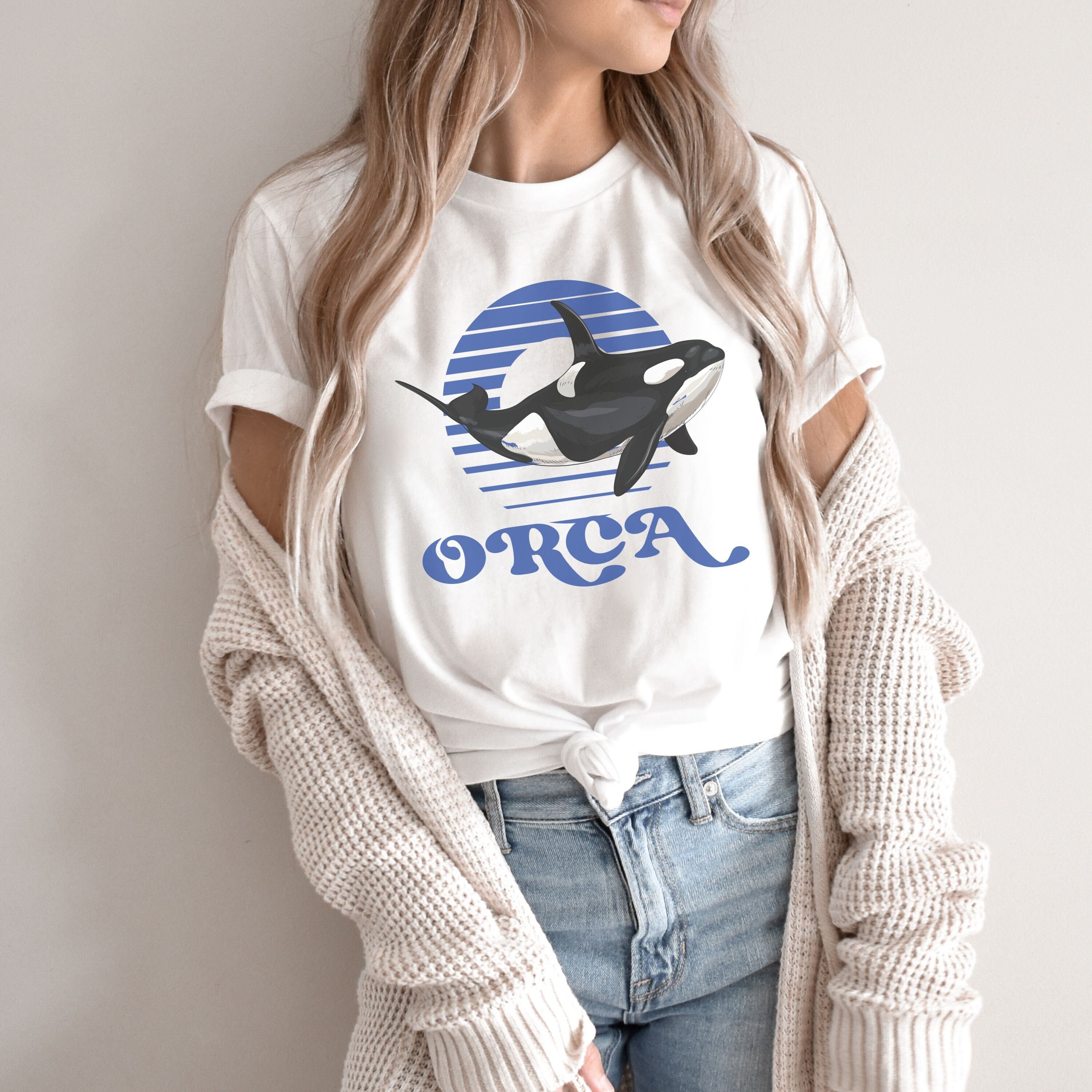 Retro Orca T-shirt For Orca Lover Killer Whale Lovers Wildli - Inspire ...