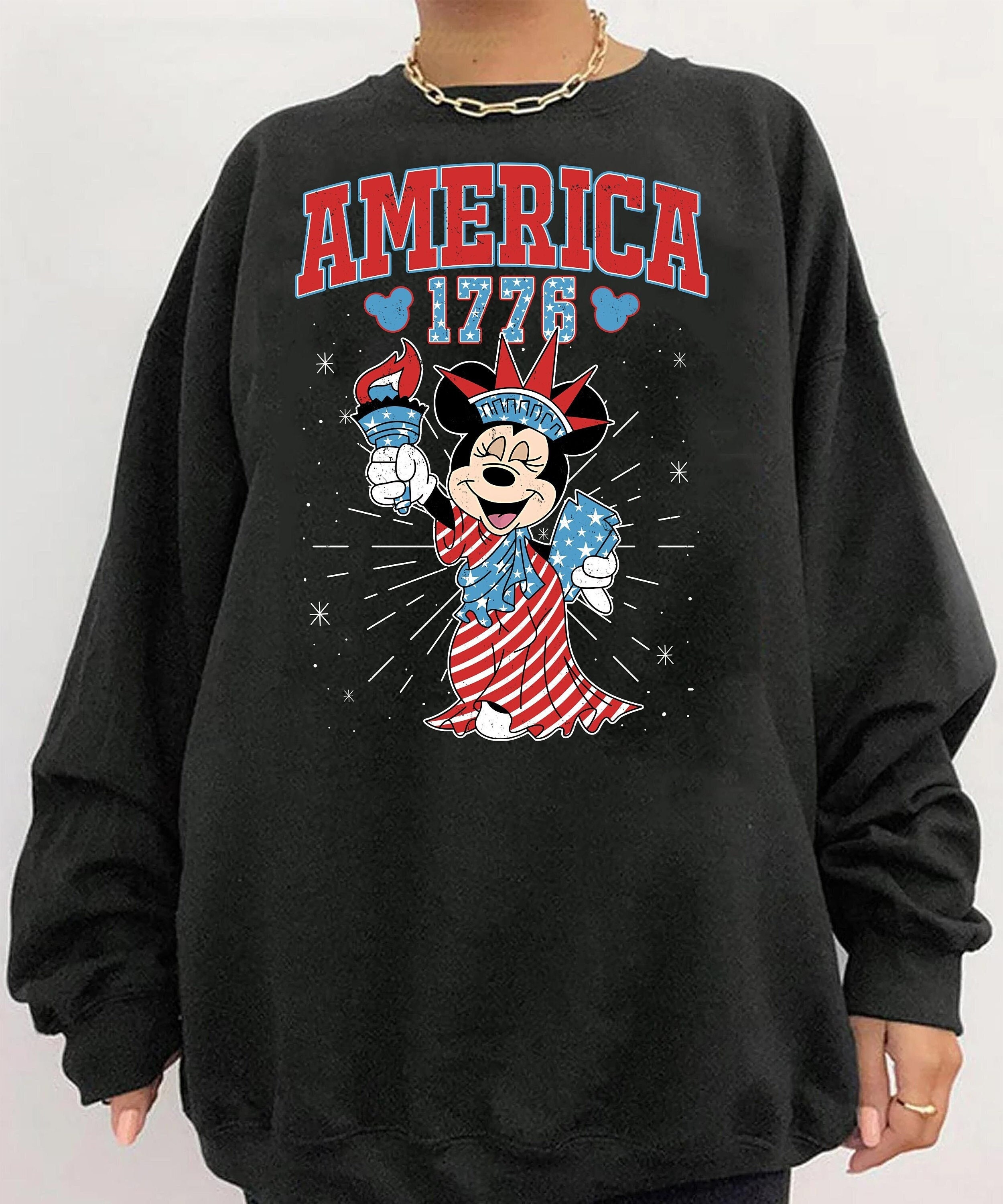 Minnie Mouse Statue Of Liberty America 1776 Comfort Colors S | Inspire ...