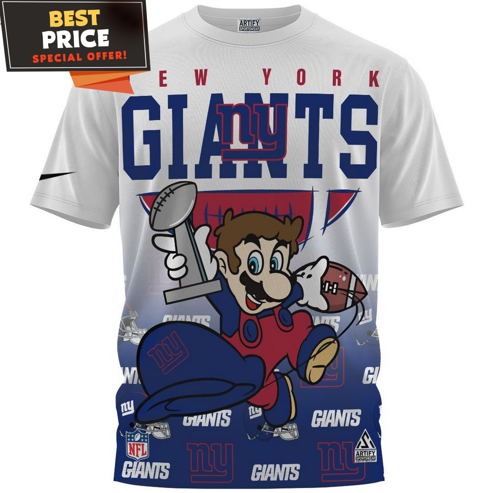 New York Giants x Mario Super Bowl Champions Cup Cartoon TSh | Inspire ...