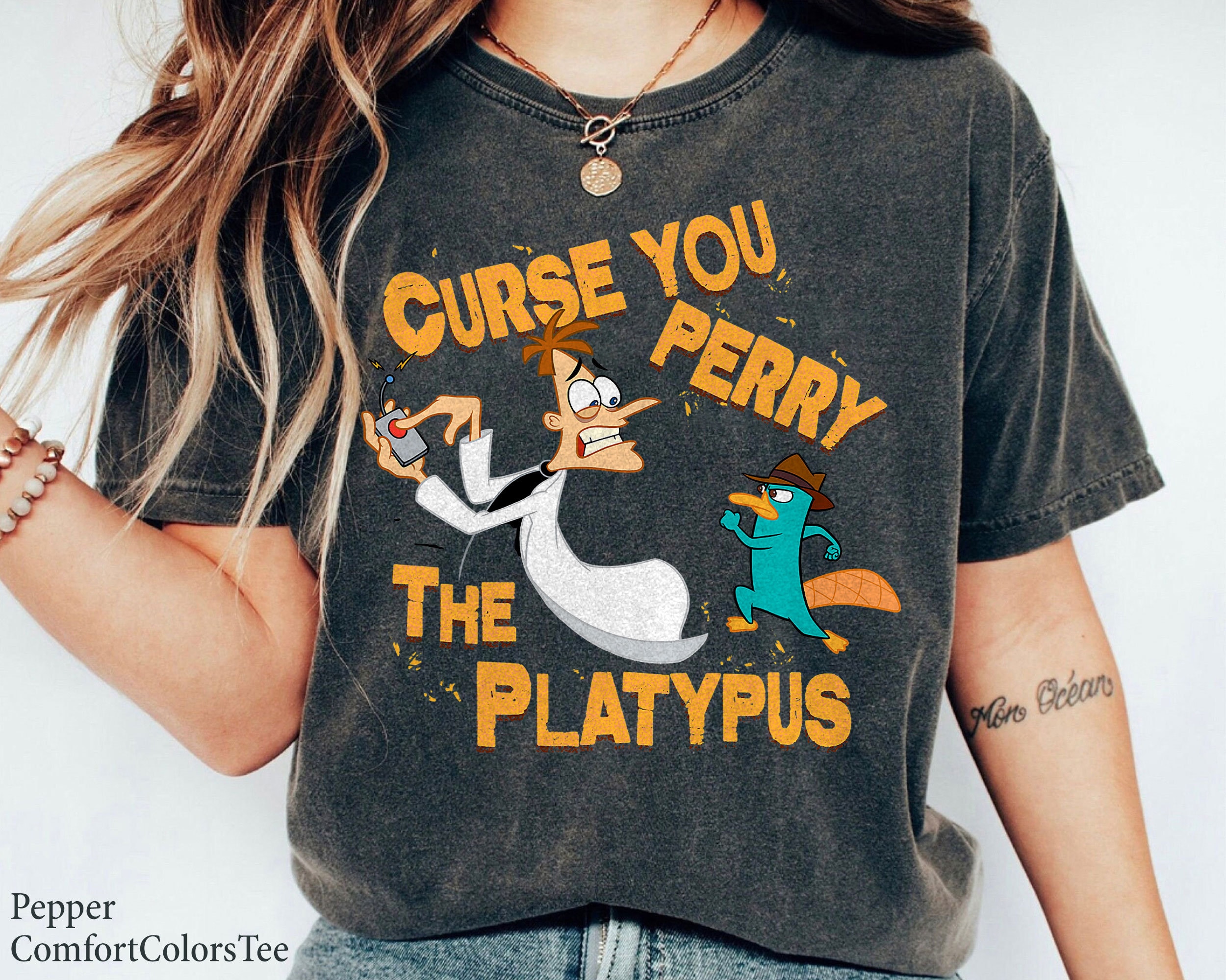 Doof Curse You Perry The PlatypuShirt PhineaAnd Ferb Walt Di | Inspire ...